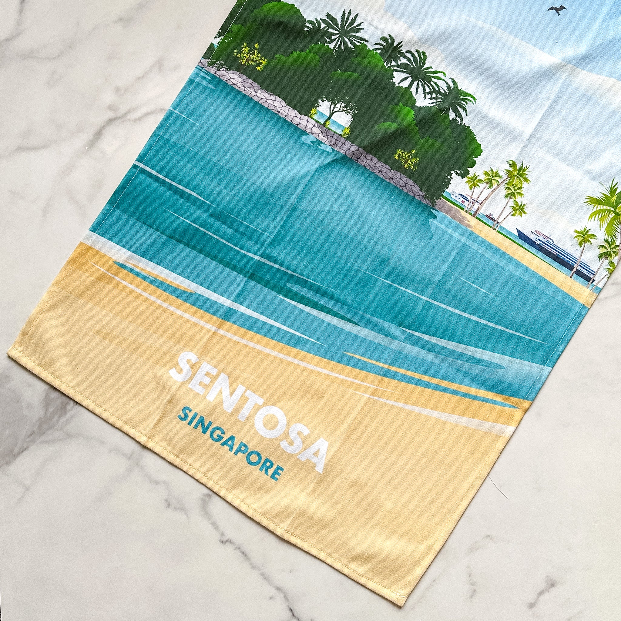 Singapore - Sentosa Tea Towel – Sayang From Su Yin